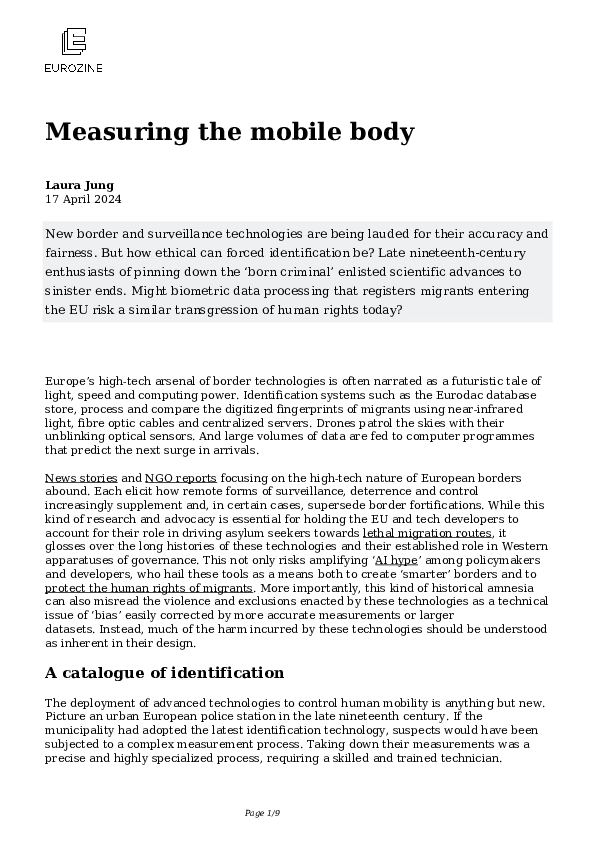 (PDF) Measuring the mobile body