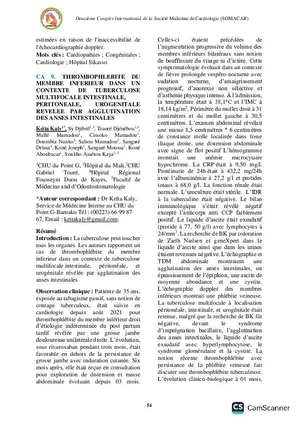 (PDF) THROMBOPHLEBITE DU MEMBRE INFERIEUR DANS UN CONTEXTE DE ...