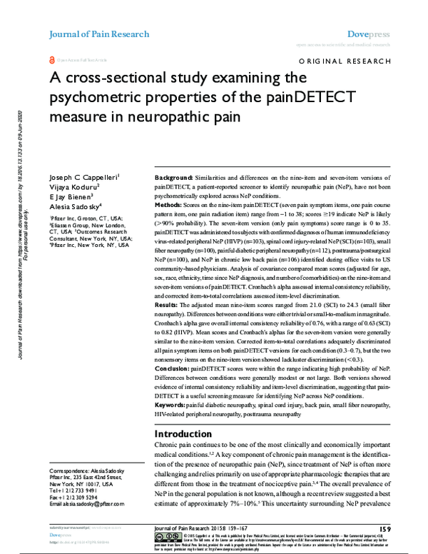 (PDF) A cross-sectional study examining the psychometric properties of ...