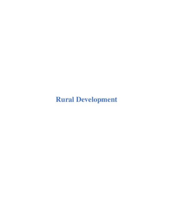 (PDF) Rural development