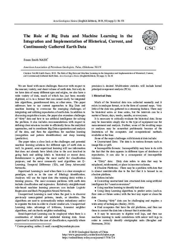 (PDF) The Role of Big Data and Machine Learning in the Integration and ...