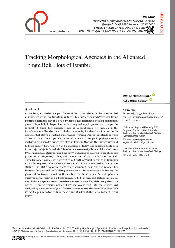 (PDF) Tracking Morphological Agencies in the Alienated Fringe Belt ...