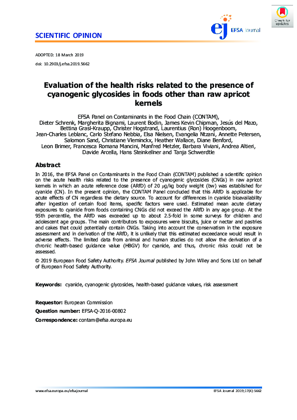 (PDF) Evaluation of the health risks related to the presence of ...
