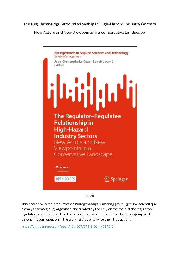 (PDF) The Regulator-Regulatee relationships in High-Hazards Industry ...