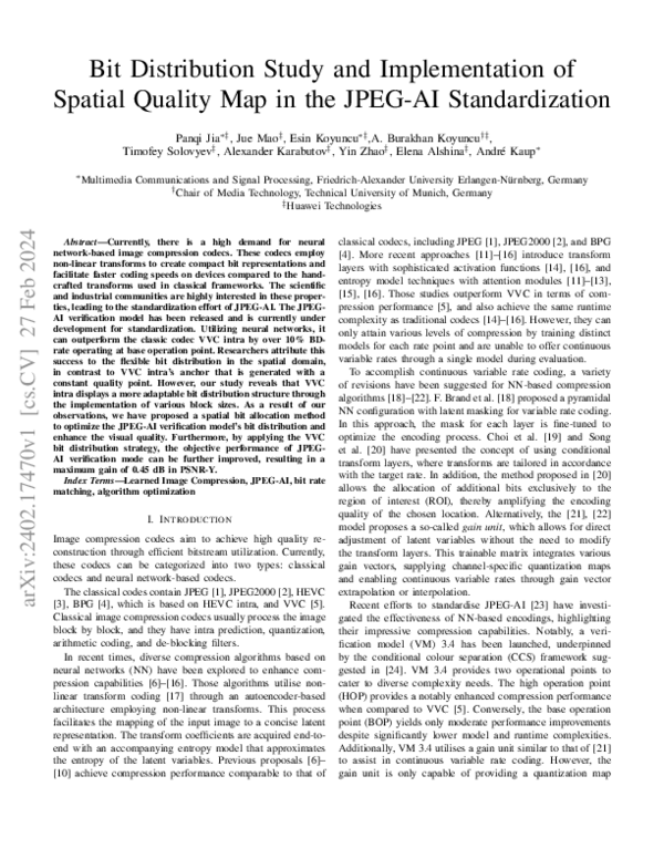 (PDF) Bit Distribution Study and Implementation of Spatial Quality Map ...