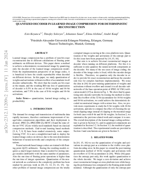 (PDF) Quantized Decoder in Learned Image Compression for Deterministic Reconstruction