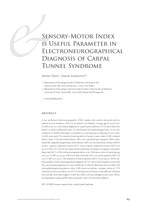 (PDF) Sensory-motor index is useful parameter in electroneurographical ...