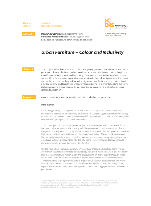 (PDF) Urban Furniture − Colour and Inclusivity
