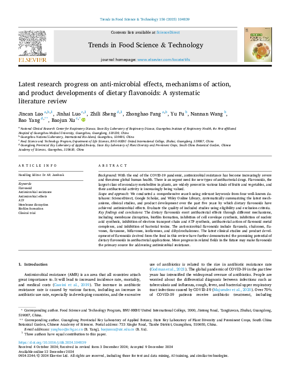 (PDF) Latest research progress on anti-microbial effects, mechanisms of ...