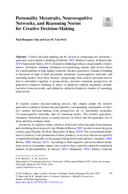 (PDF) Personality Metatraits, Neurocognitive Networks, and Reasoning ...