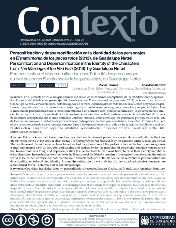 (PDF) Personificación y despersonificación en la identidad de los ...