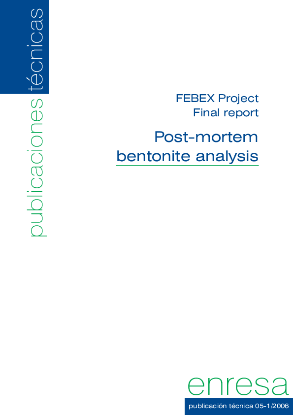 (PDF) FEBEX Project Final report. Post-mortem bentonite analysis