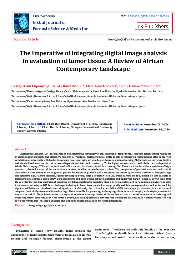 (PDF) The imperative of integrating digital image analysis in ...