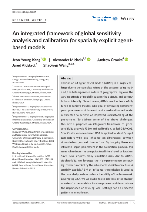 (PDF) An integrated framework of global sensitivity analysis and calibration for spatially ...