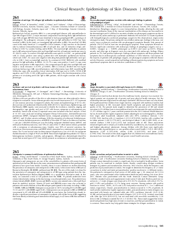 (PDF) 265 Osteopenia is common in mild forms of epidermolysis bullosa