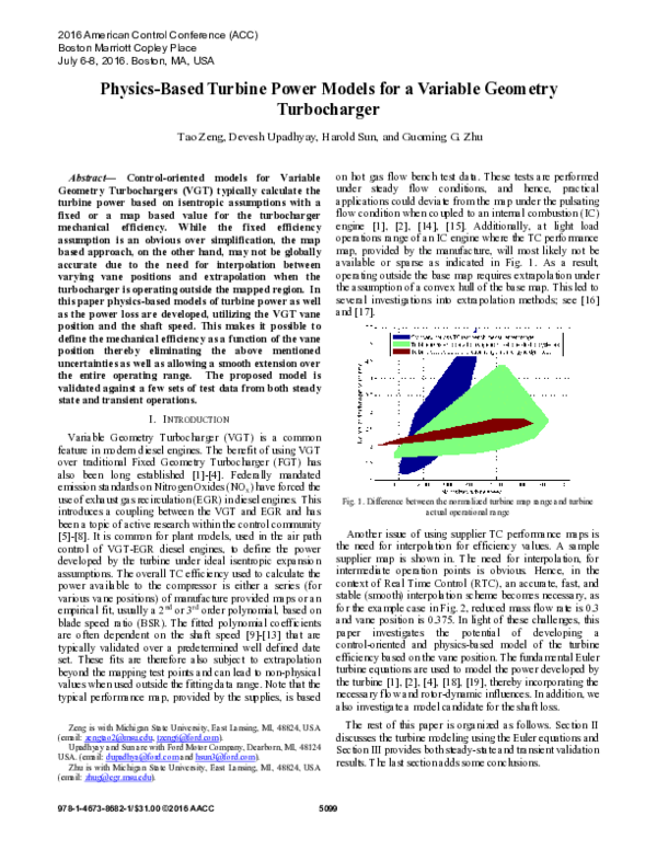 (PDF) Physics-based turbine power models for a Variable Geometry ...