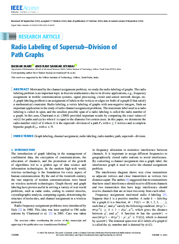 (PDF) Radio Labeling of SupersubDivision of Path Graphs