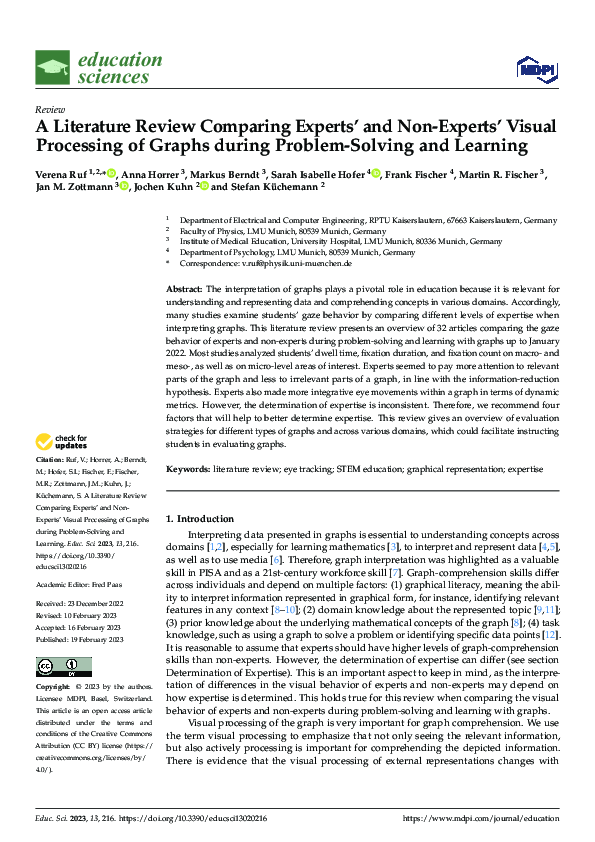 (PDF) A Literature Review Comparing Experts’ and Non-Experts’ Visual ...