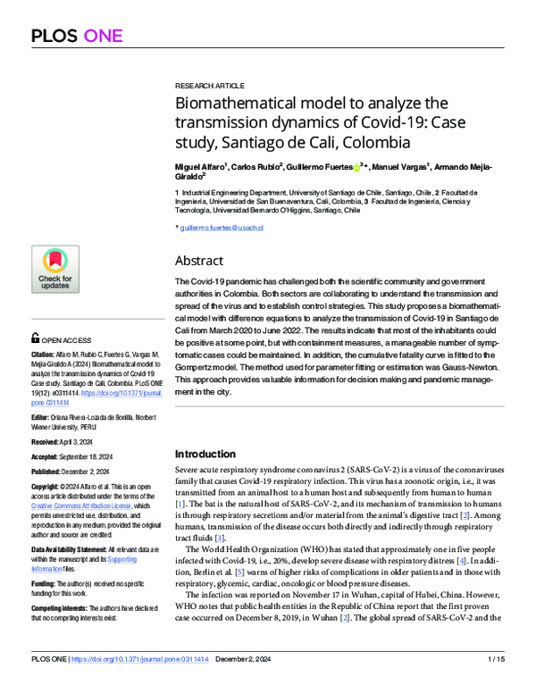 (PDF) Biomathematical model to analyze the transmission dynamics of Covid-19: Case study ...