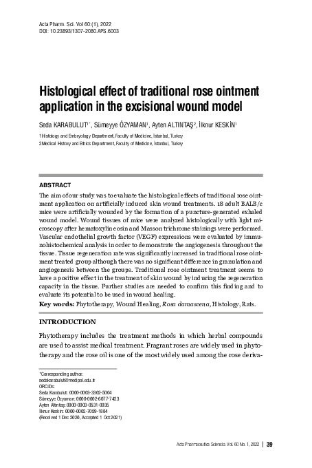 (PDF) Histological effect of traditional rose ointment application in ...