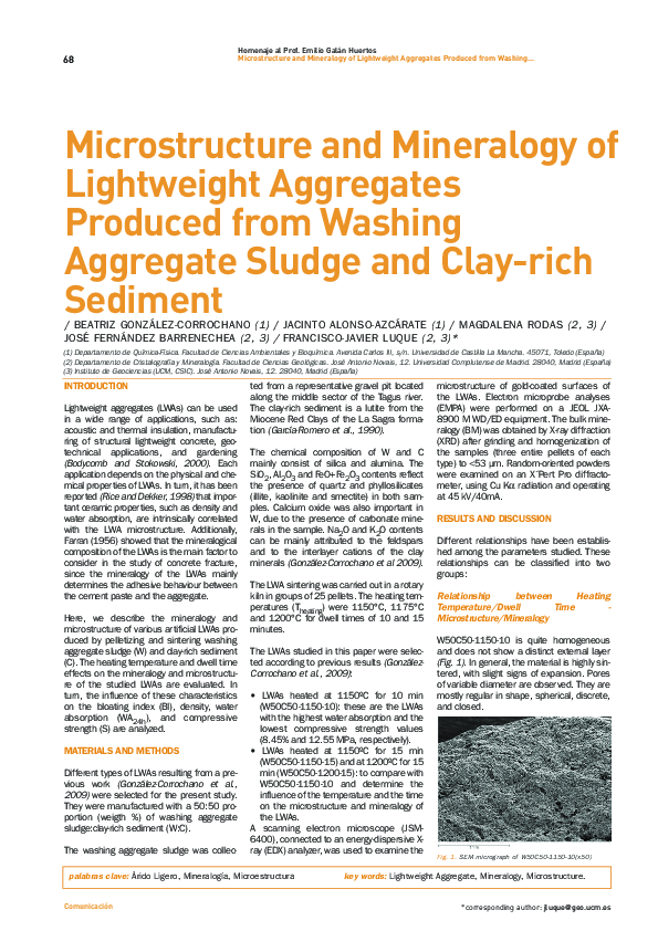 (PDF) Microstructure and Mineralogy of Lightweight Aggregates Produced ...