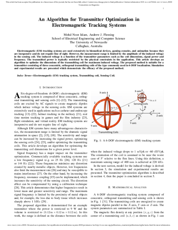 (PDF) An Algorithm for Transmitter Optimization in Electromagnetic ...