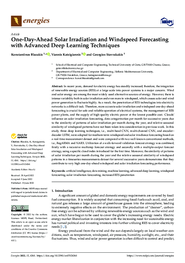 (PDF) One-Day-Ahead Solar Irradiation and Windspeed Forecasting with Advanced Deep Learning ...