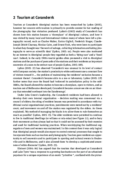 (PDF) 2 Tourism at Coranderrk