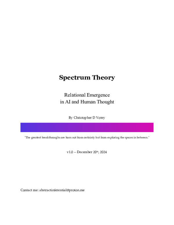 (PDF) Spectrum Theory - Relational Emergence in AI and Human Thought