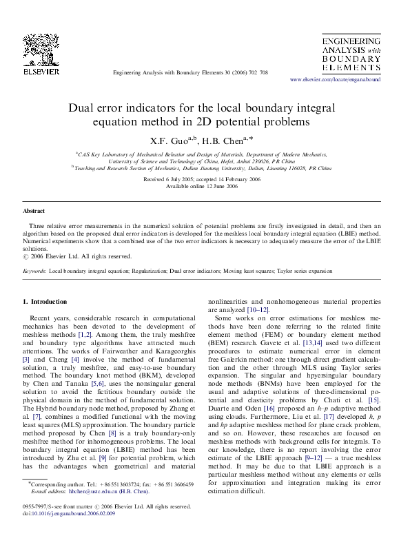 (PDF) Dual error indicators for the local boundary integral equation ...