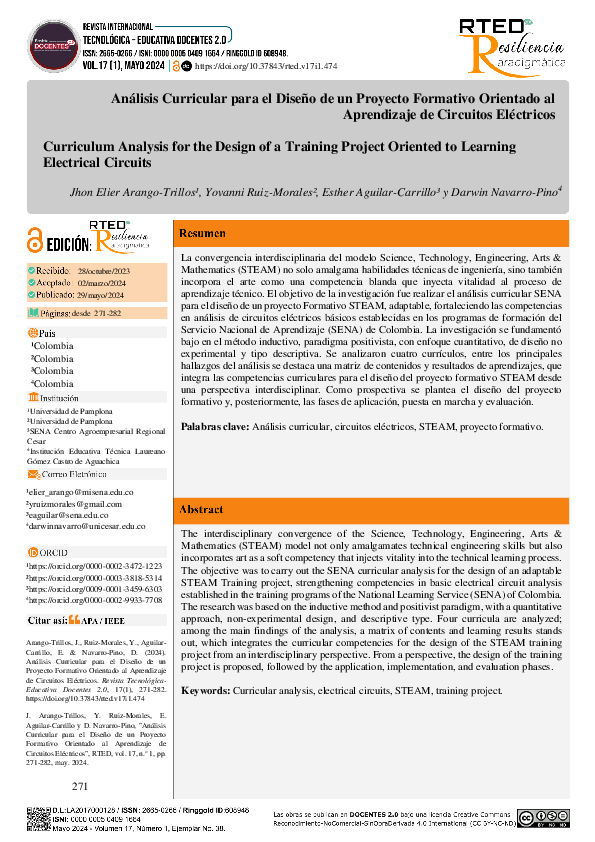 (PDF) Análisis Curricular para el Diseño de un Proyecto Formativo ...