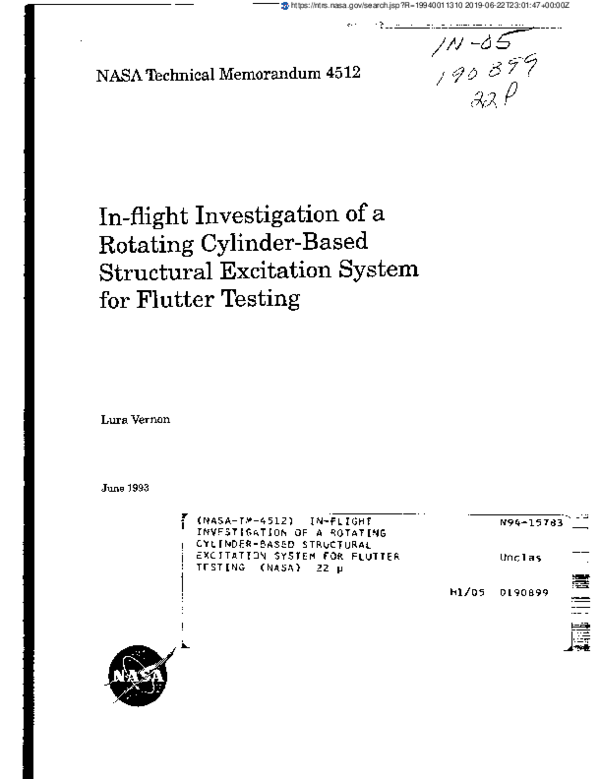 (PDF) In-Flight Investigation of a Rotating Cylinder-Based Structural ...