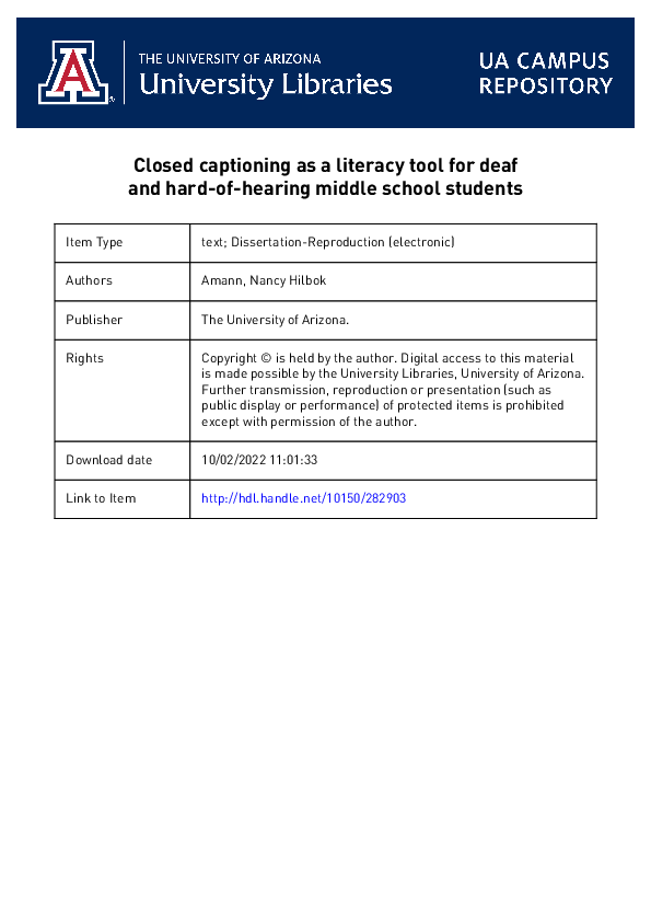 (PDF) Closed captioning as a literacy tool for deaf and hard-of-hearing ...