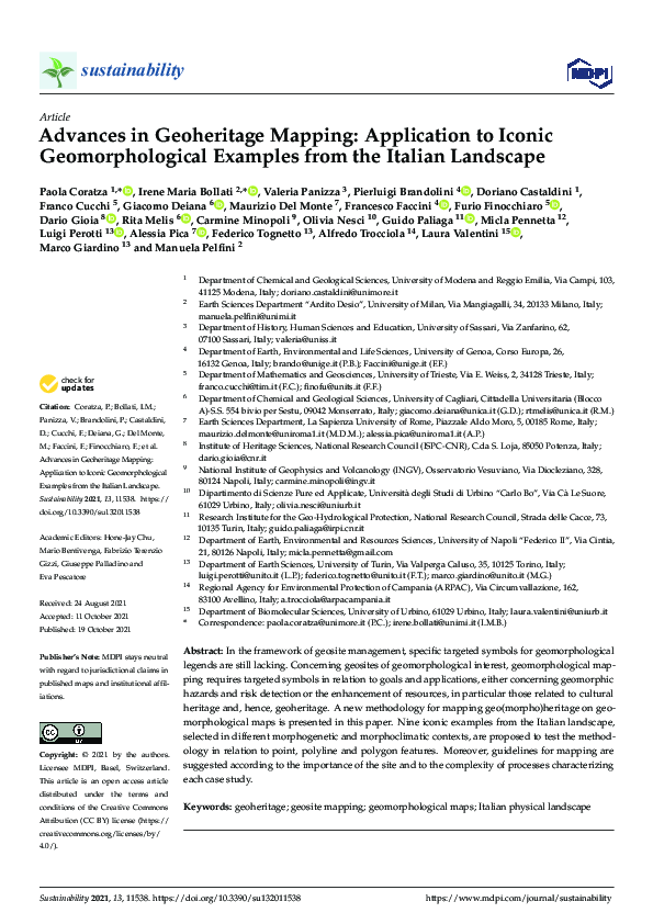(PDF) Advances in Geoheritage Mapping: Application to Iconic ...