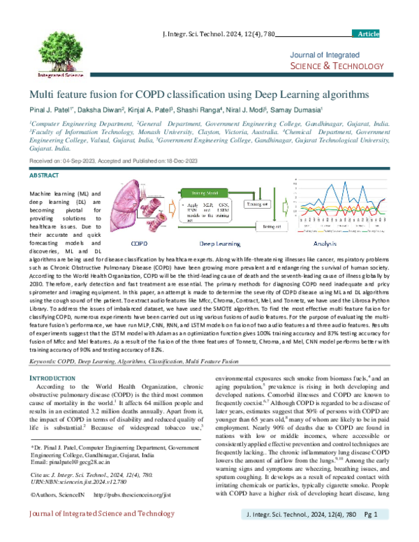 (PDF) Multi Feature fusion for COPD Classification using Deep learning algorithms