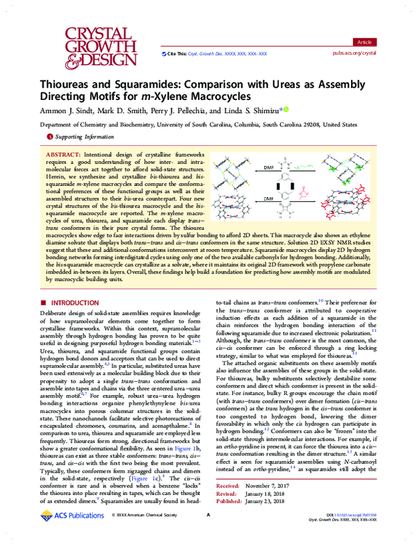 (PDF) Thioureas and Squaramides: Comparison with Ureas as Assembly ...