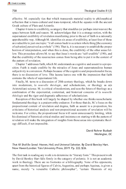 (PDF) Book Review: Hart, Bentley David: That All Shall Be Saved: Heaven ...