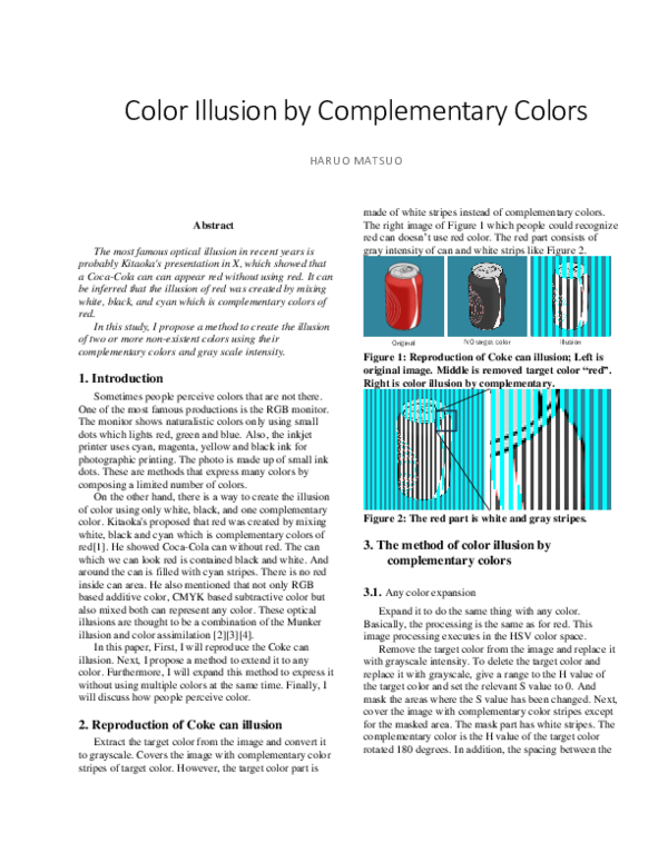 (PDF) Color Illusion by Complementary Colors