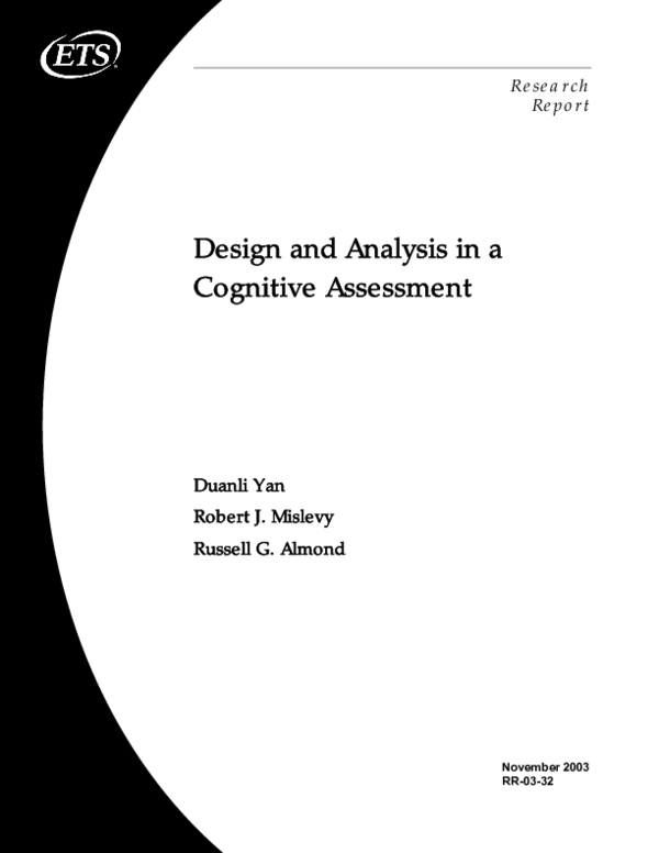 (PDF) Design and Analysis in a Cognitive Assessment