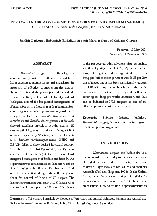 (PDF) Physical and bio-control methodologies for integrated management ...