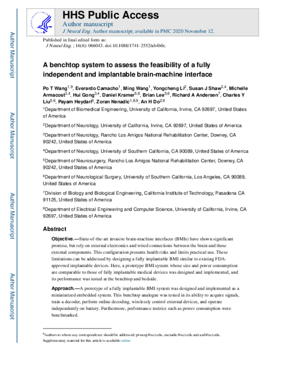 (PDF) A benchtop system to assess the feasibility of a fully ...