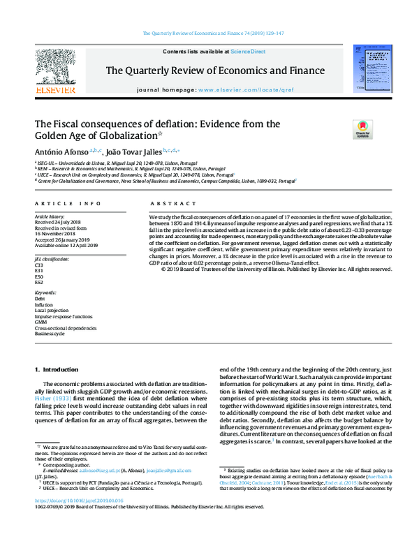 (PDF) The Fiscal consequences of deflation: Evidence from the Golden ...