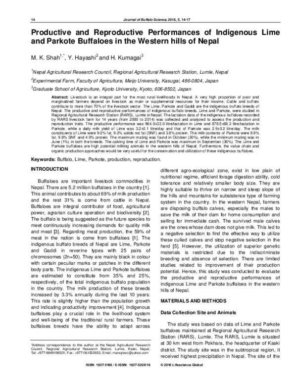 (PDF) Productive and Reproductive Performances of Indigenous Lime and ...