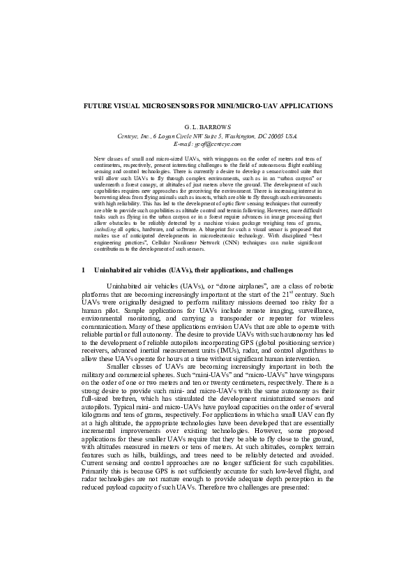 (PDF) Future visual microsensors for mini/micro-UAV applications ...