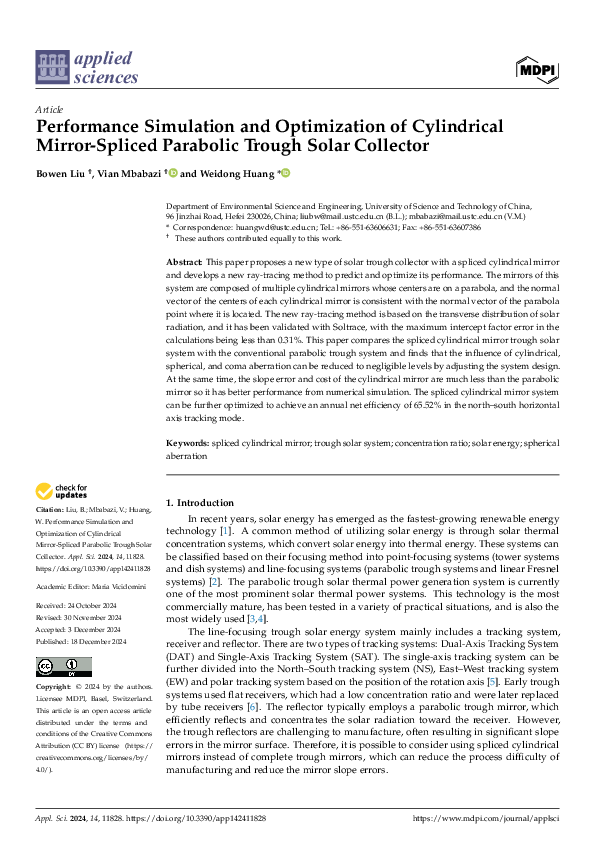 (PDF) Performance Simulation and Optimization of Cylindrical Mirror ...