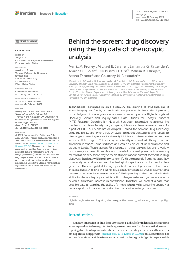 (PDF) Behind the screen: drug discovery using the big data of ...