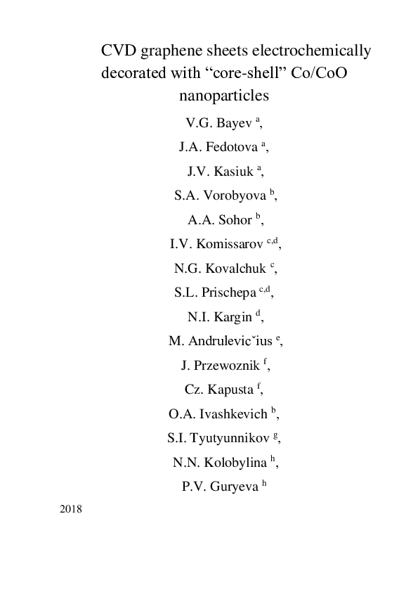 (PDF) CVD graphene sheets electrochemically decorated with “core-shell ...