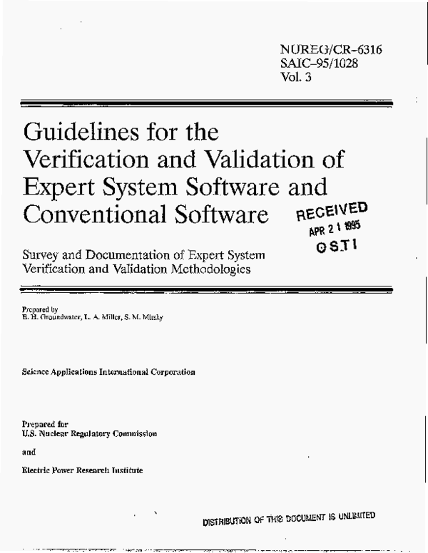 (PDF) Guidelines for the verification and validation of expert system ...
