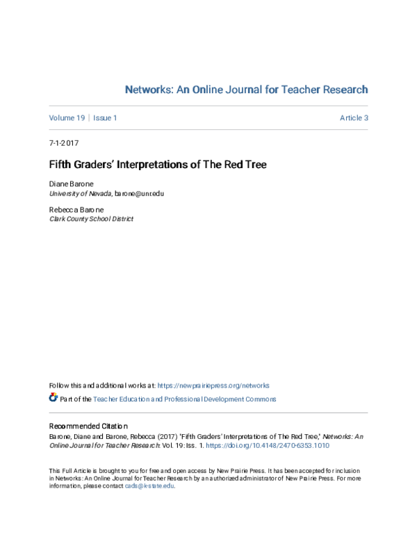 (PDF) Fifth Graders’ Interpretations of The Red Tree