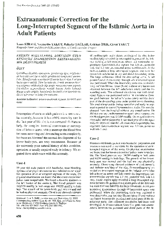 (PDF) Extraanatomic Correction for the Long-Interrupted Segment of the ...